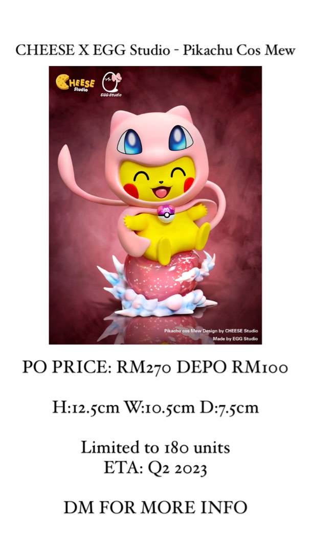 CHEESE X EGG Studio - Pikachu Cos Mew, Hobbies & Toys, Toys & Games on Carousell