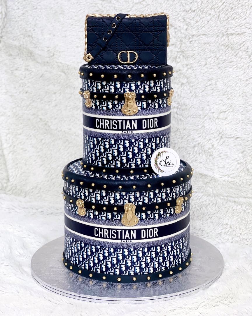 Christian Dior trunk cake, Food & Drinks, Other Food & Drinks on Carousell