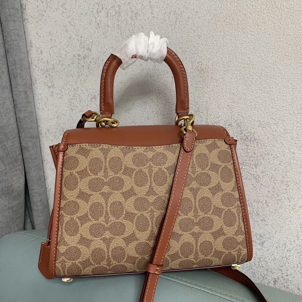 Coach Sammy Top Handle Crossbody Bag in Signature Canvas, Women's ...