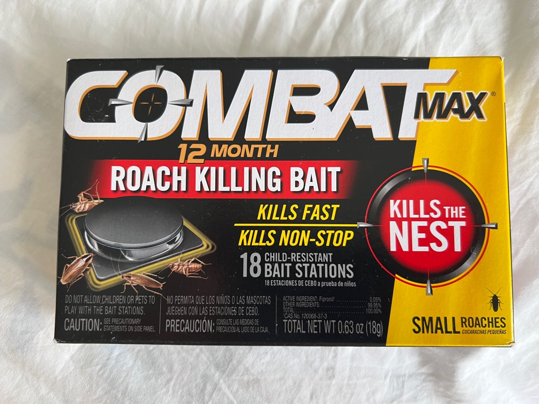 Combat Max 12 month Roach Killing Bait small roaches, Furniture & Home ...