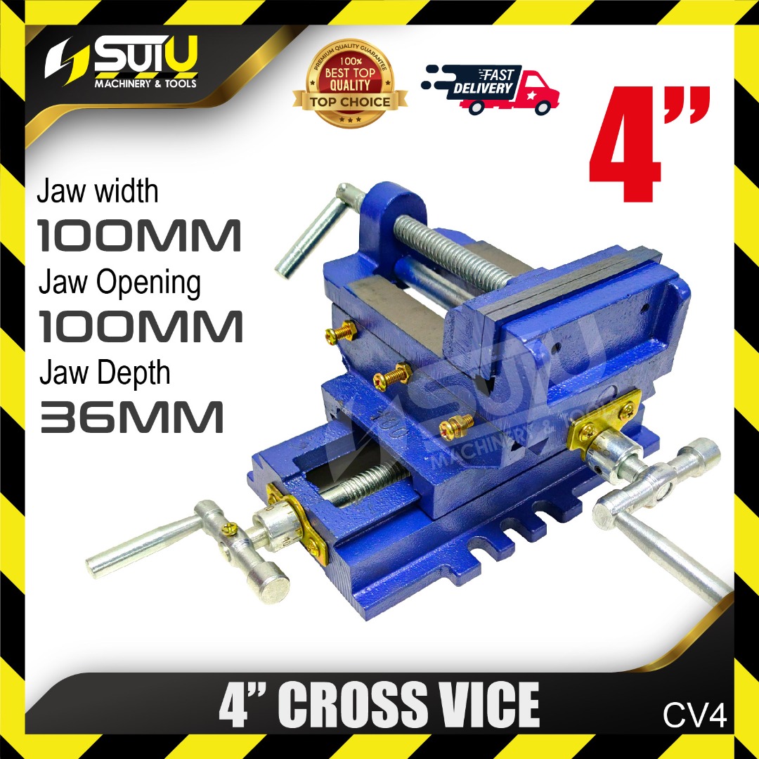 CV4 4" Cross Vice / Cross Drill Press Bench Vice, Furniture & Home ...