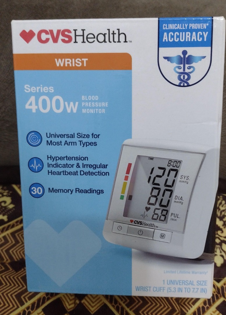 CVS Series400w Blood Pressure for Wrist, Health & Nutrition, Health ...