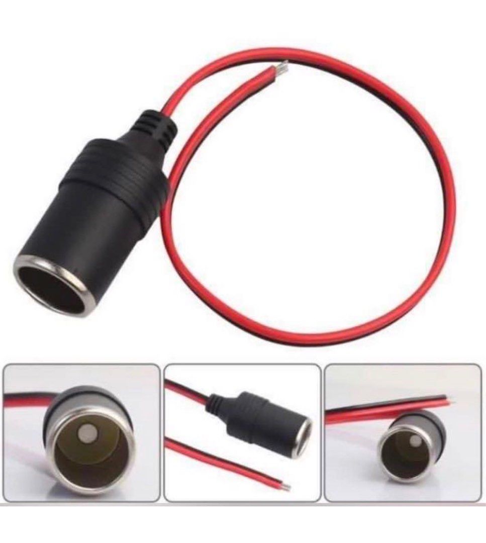 Dc cigarette socket female insert, 12v, 24v, Motorcycles, Motorcycle ...