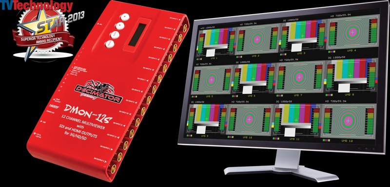 Decimator DMON-12S 1 to 12 Channel MultiViewer with SDI and HDMI ...