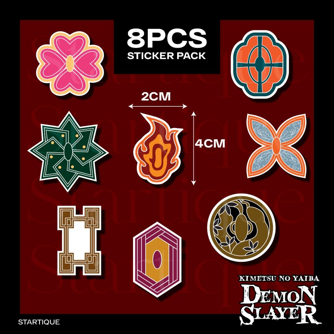 DEMON SLAYER | HASHIRA NICHIRIN GUARD STICKER PACK [8PCS], Hobbies ...