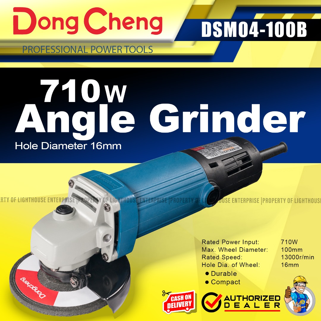 DONG CHENG 710W 4" 100mm Angle Grinder (DSM04-100B) *LIGHTHOUSE ENTERPRISE* on Carousell