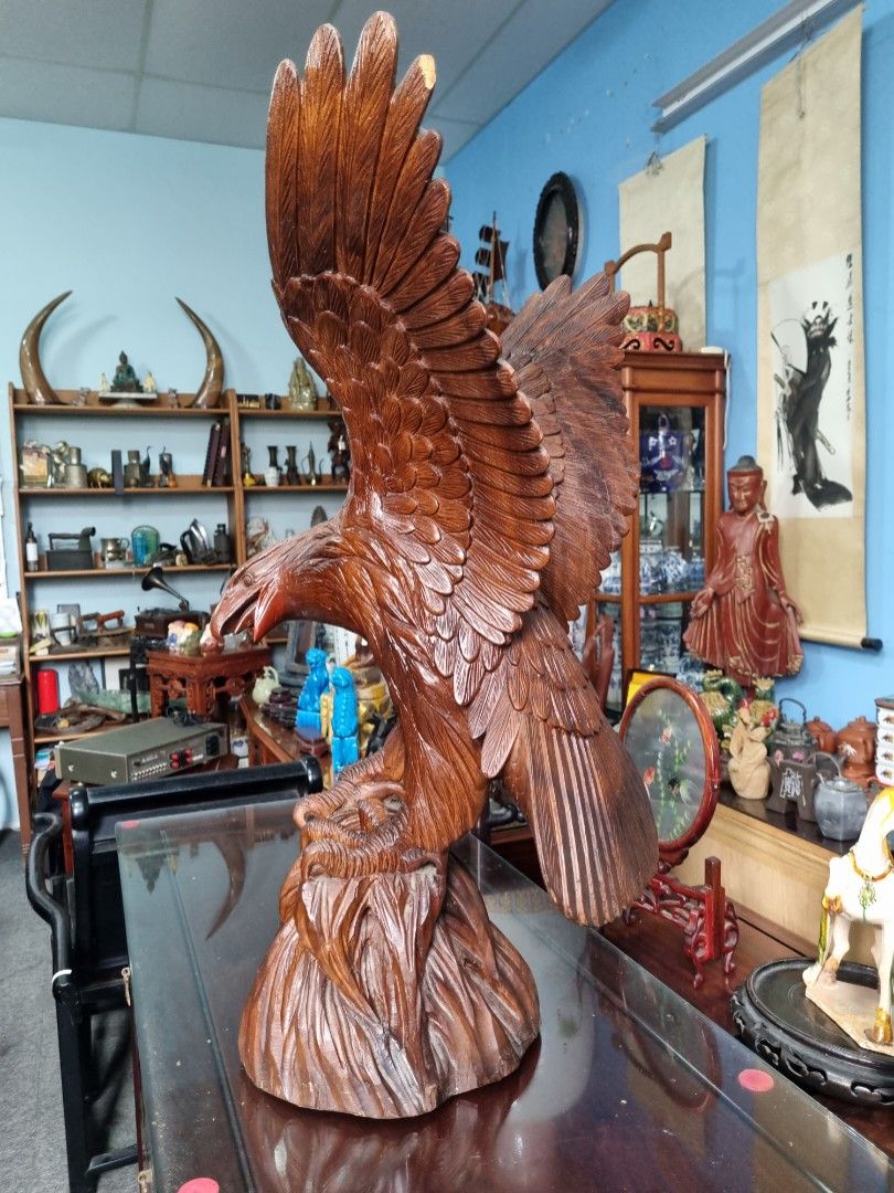 Eagle wood carving, Hobbies & Toys, Memorabilia & Collectibles, Vintage ...