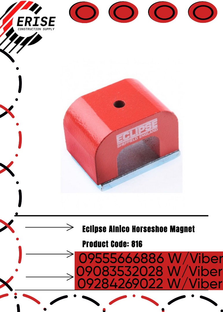 Eclipse Alnico Horseshoe Magnet, Commercial & Industrial, Construction ...