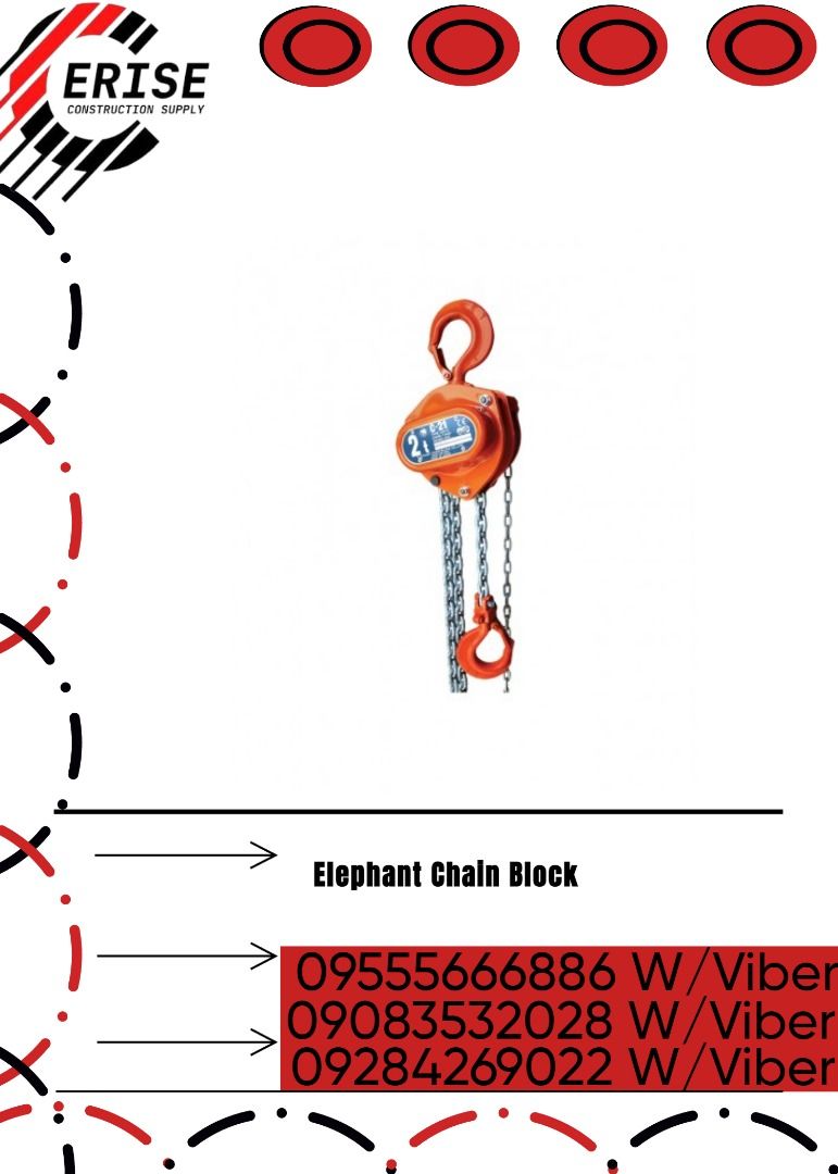 Elephant Chain Block, Commercial & Industrial, Construction Tools ...