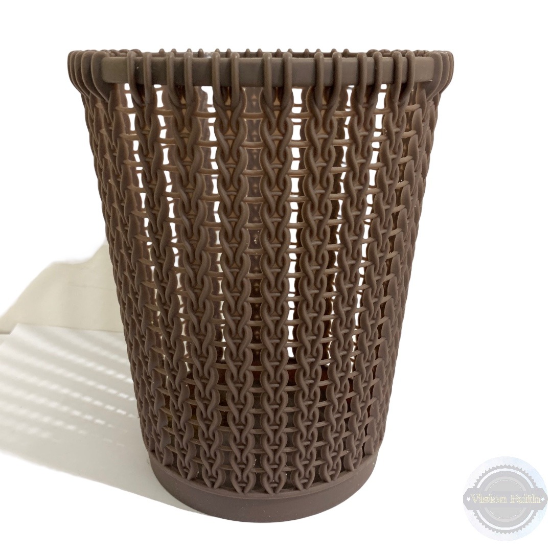 ELIANWARE PLASTIC PAPER BASKET [BROWN], Furniture & Home Living, Home ...