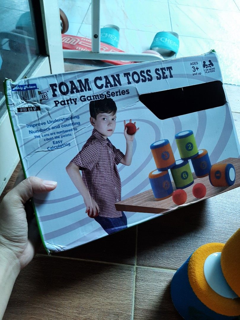 Foam can toss set, Toys & Collectibles, Mainan di Carousell