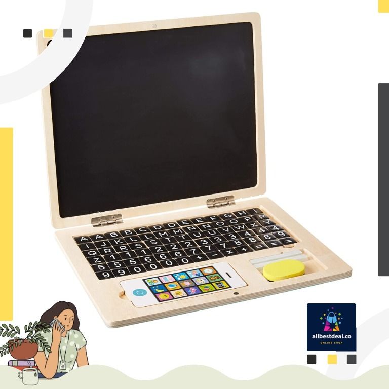 ToToys Magnetic Alphabet Letters and Numbers Laptop | Kids ABC 123 ...