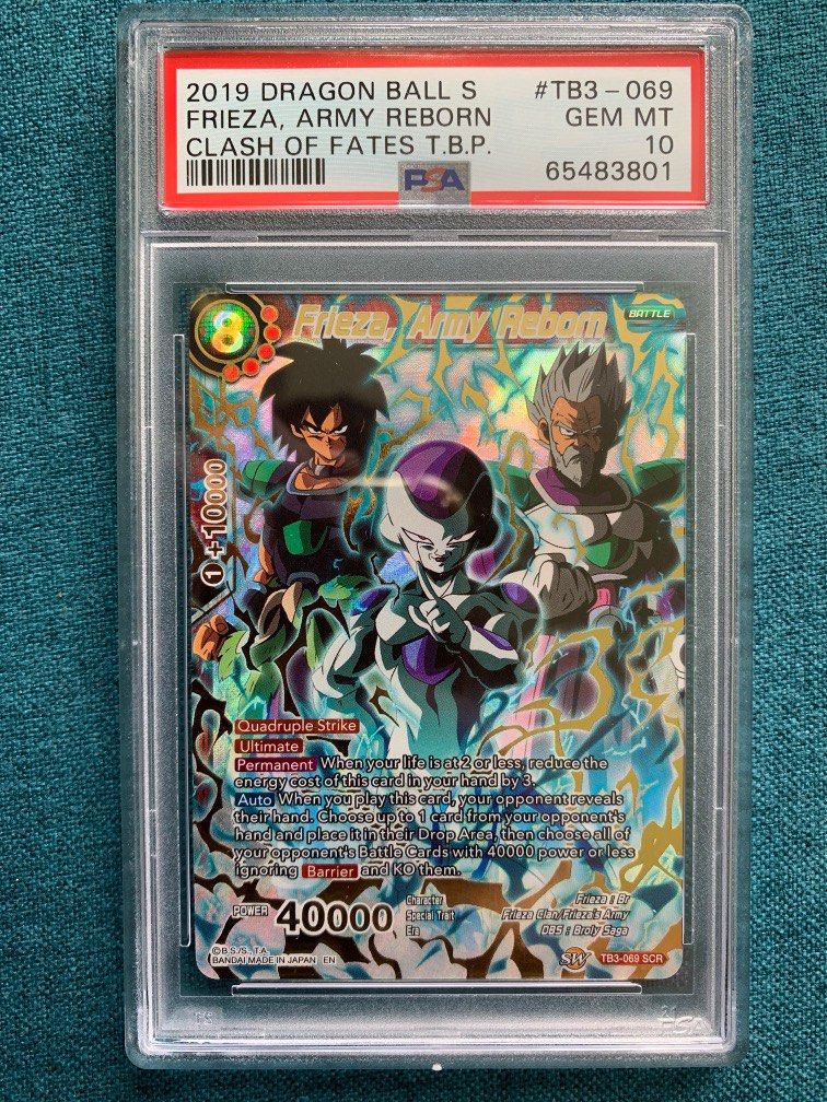 Frieza, Army Reborn SCR PSA 10 - Dragon Ball Super TB03 Clash of Fates ...