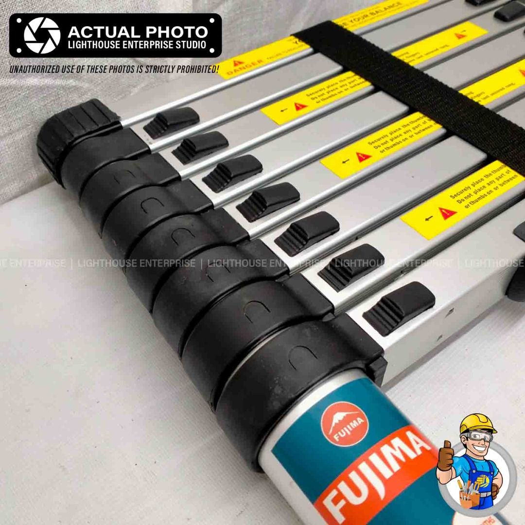 FUJIMA Japan Aluminum Telescopic Single Ladder / Telescopic Foldable ...