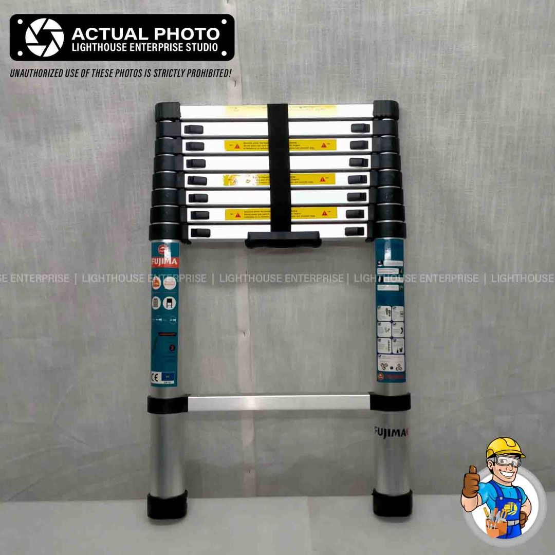 FUJIMA Japan Aluminum Telescopic Single Ladder / Telescopic Foldable ...