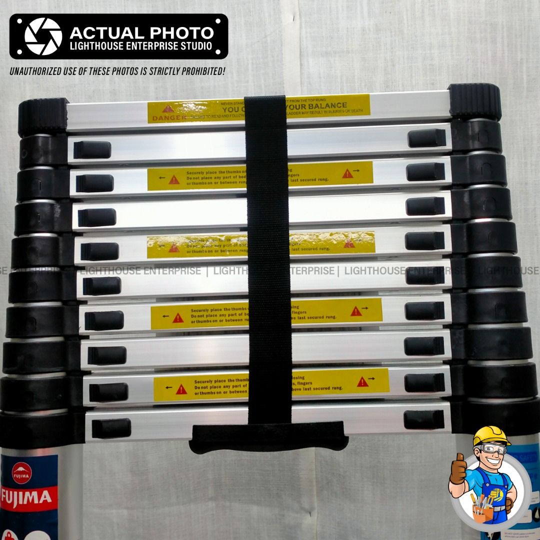 FUJIMA Japan Aluminum Telescopic Single Ladder / Telescopic Foldable ...