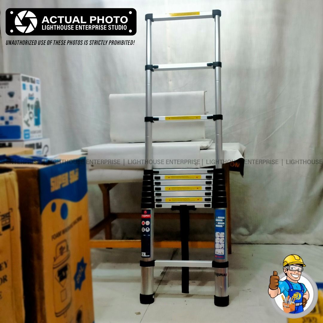 FUJIMA Japan Aluminum Telescopic Single Ladder / Telescopic Foldable ...