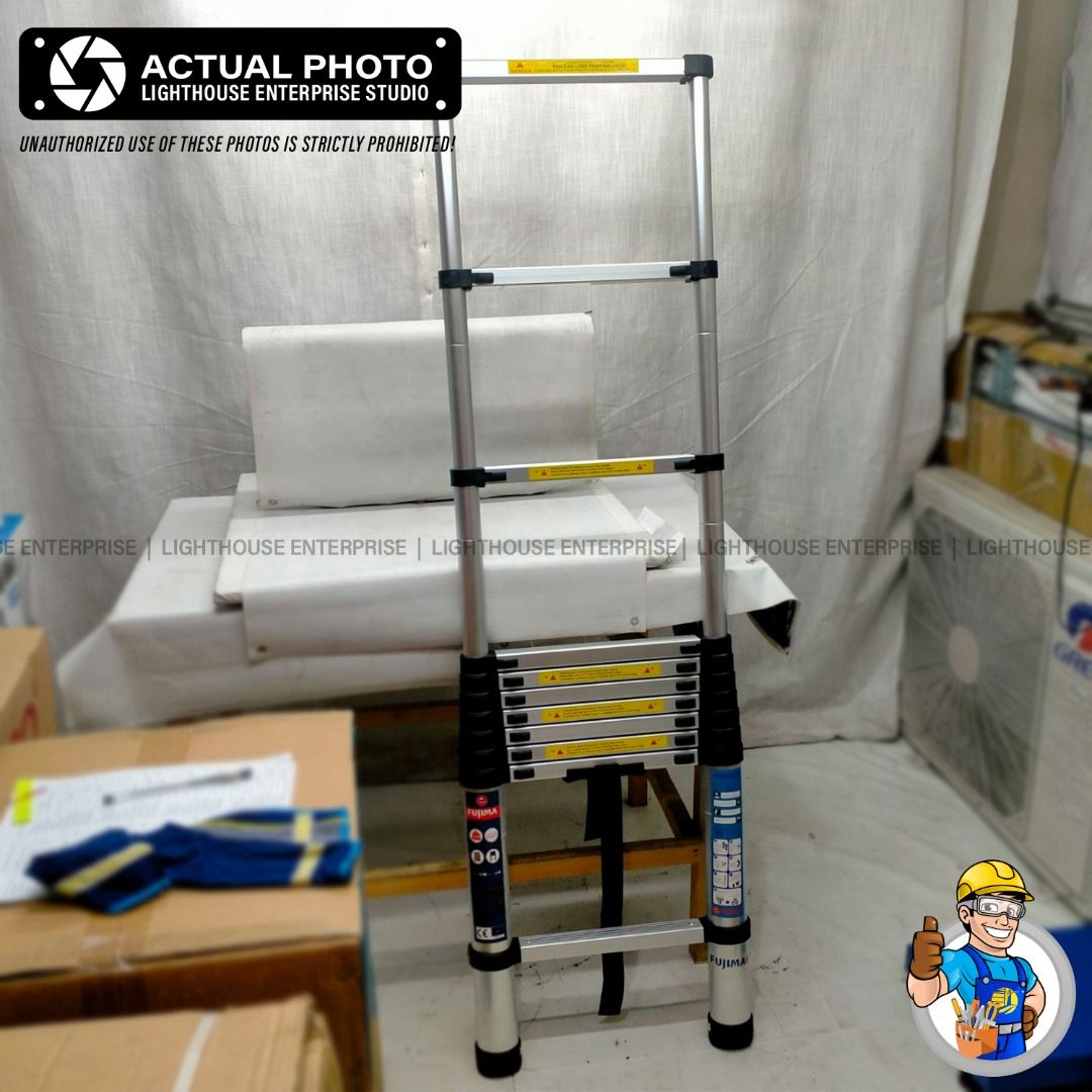 FUJIMA Japan Aluminum Telescopic Single Ladder / Telescopic Foldable ...