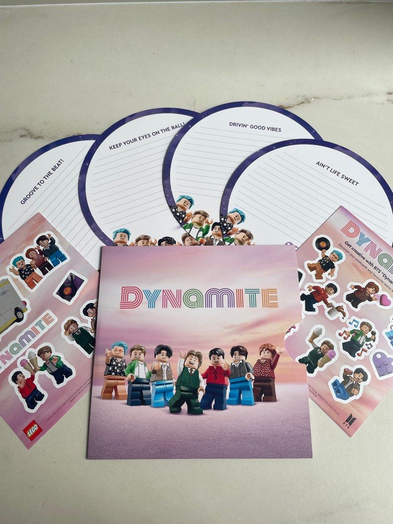 [FULL SET!] BTS: Dynamite Lego Set With Limited Postcards and Vinyl ...