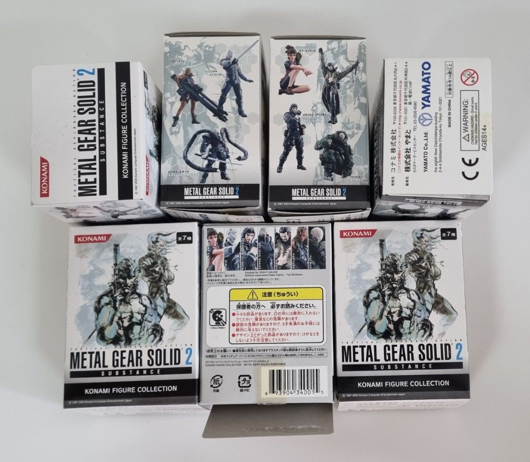 Full Set of 7 Metal Gear Solid 2 Substance Konami Figure Collection by ...