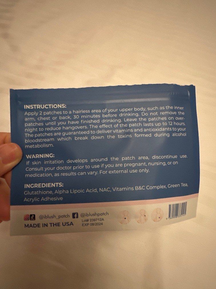iBlush Patch for Alcohol Flush Reduction on Carousell