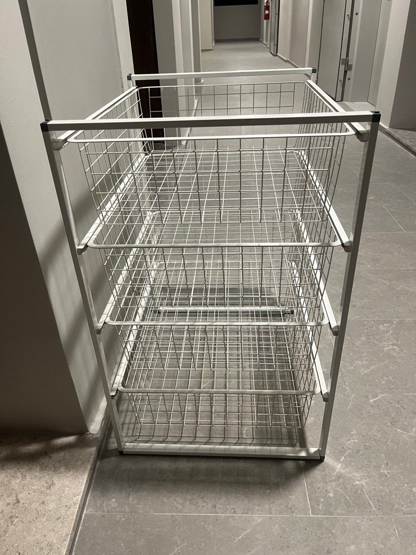 IKEA wire basket rack, Furniture & Home Living, Furniture, Shelves ...