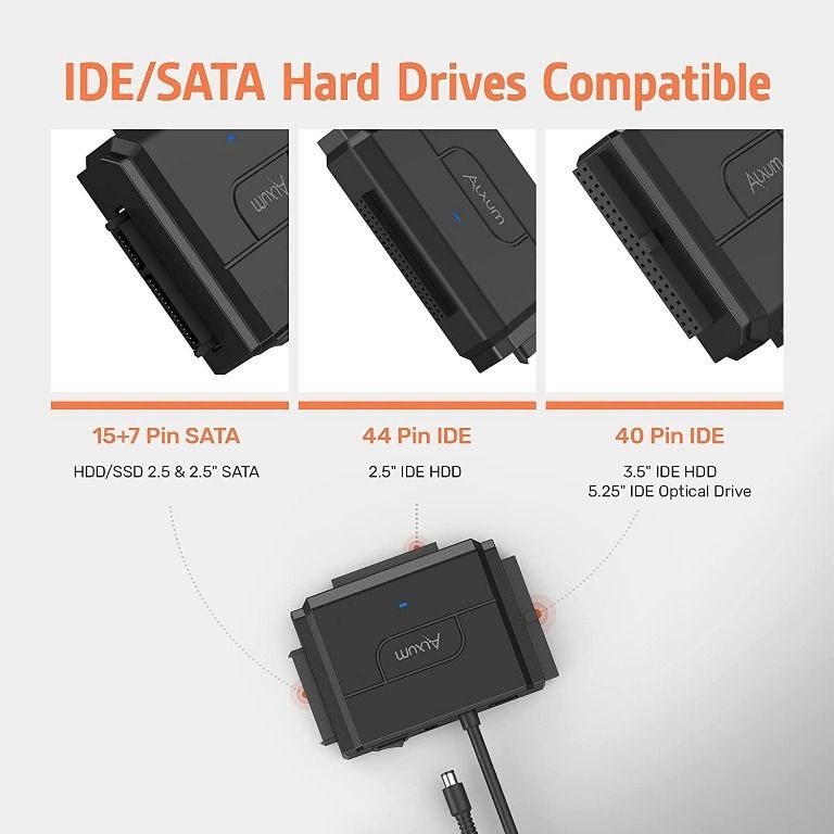 ~instock~ Alxum IDE SATA to USB Adapter, Hard Drive Connector for ...