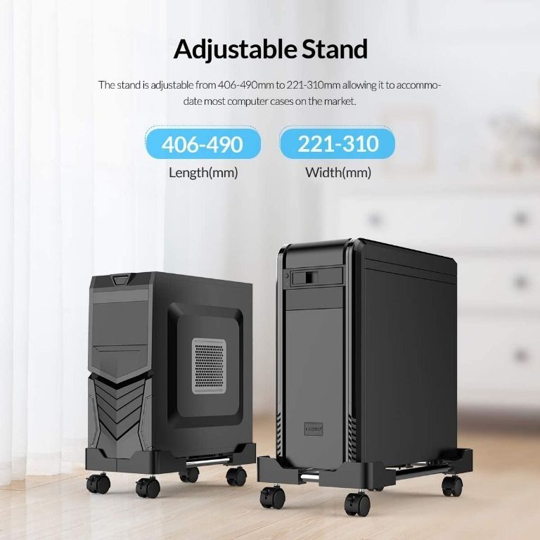 ~instock~ ORICO Mobile CPU Stand, Adjustable Computer Tower Stand with ...