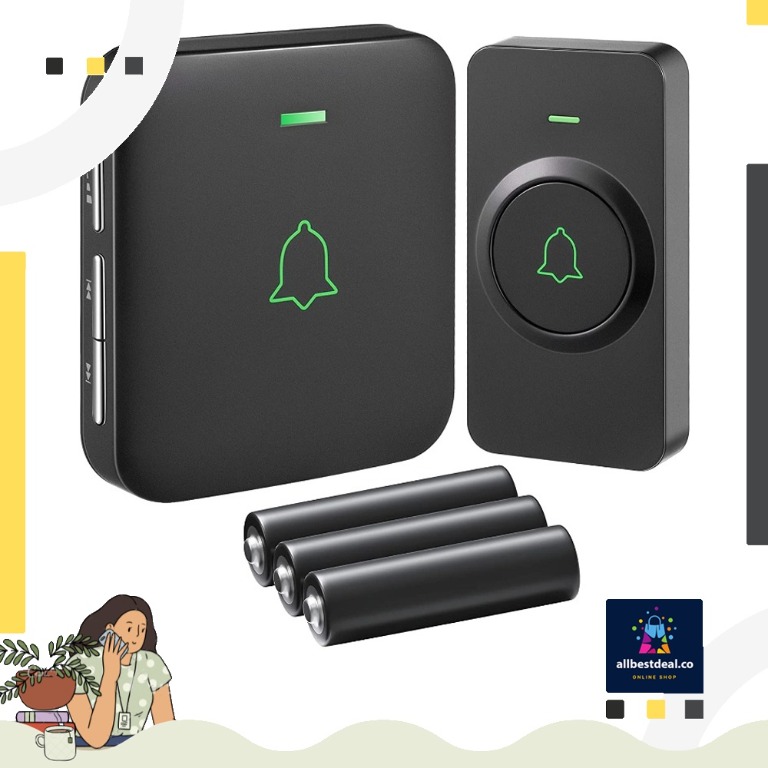 ~instock~ Wireless Door Bell, AVANTEK Waterproof Battery Operated ...