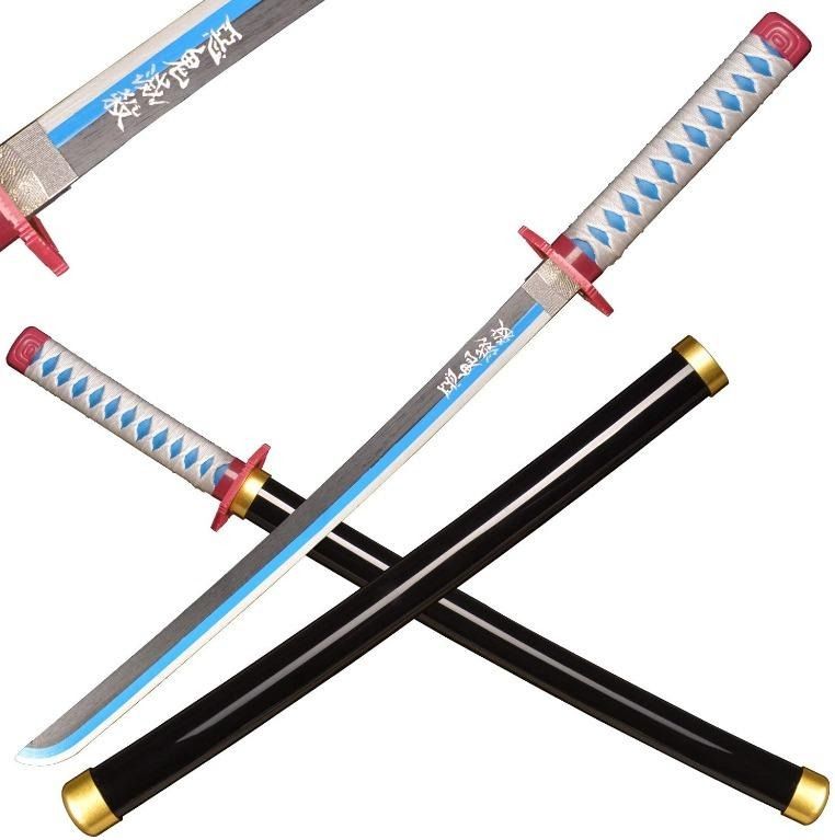~instock~ Wooden sword anime samurai sword, Demon Slayer sword-Tomioka ...