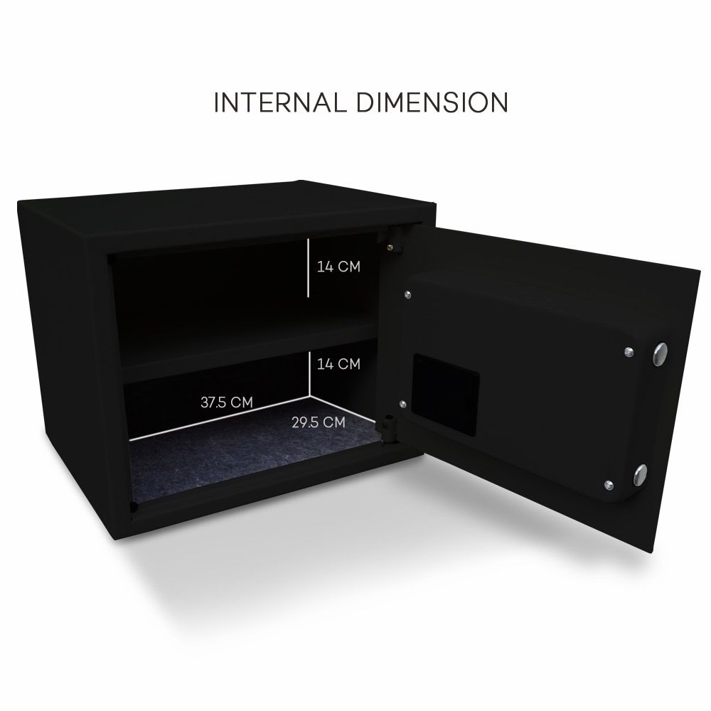 iSafe SF-30BLK Large Size Mountable Safety Vault / Personal Storage Box ...