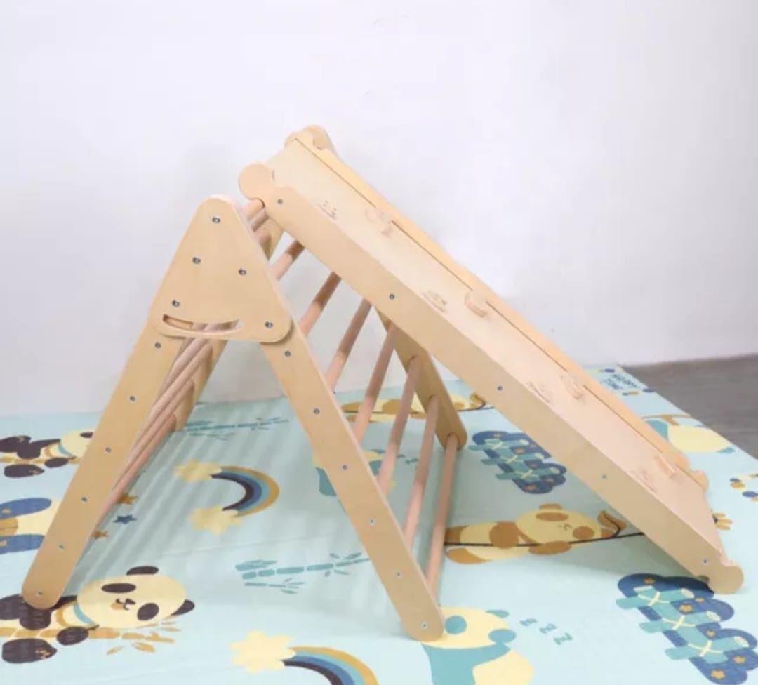 JUMBO Pikler Triangle Playground with Double-Sided Ramp, Babies & Kids ...