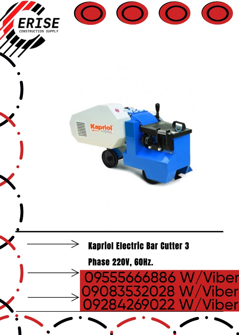Kapriol Electric Bar Cutter 3 Phase 220V, 60Hz., Commercial ...