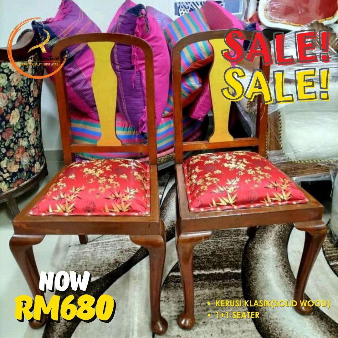 Kerusi klasik solid wood, Furniture & Home Living, Furniture, Chairs on ...