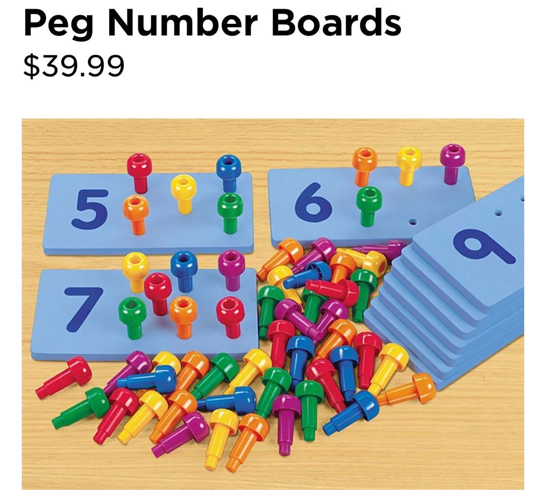 Like New Lakeshore Learning Peg Number Counting Board, Hobbies & Toys ...