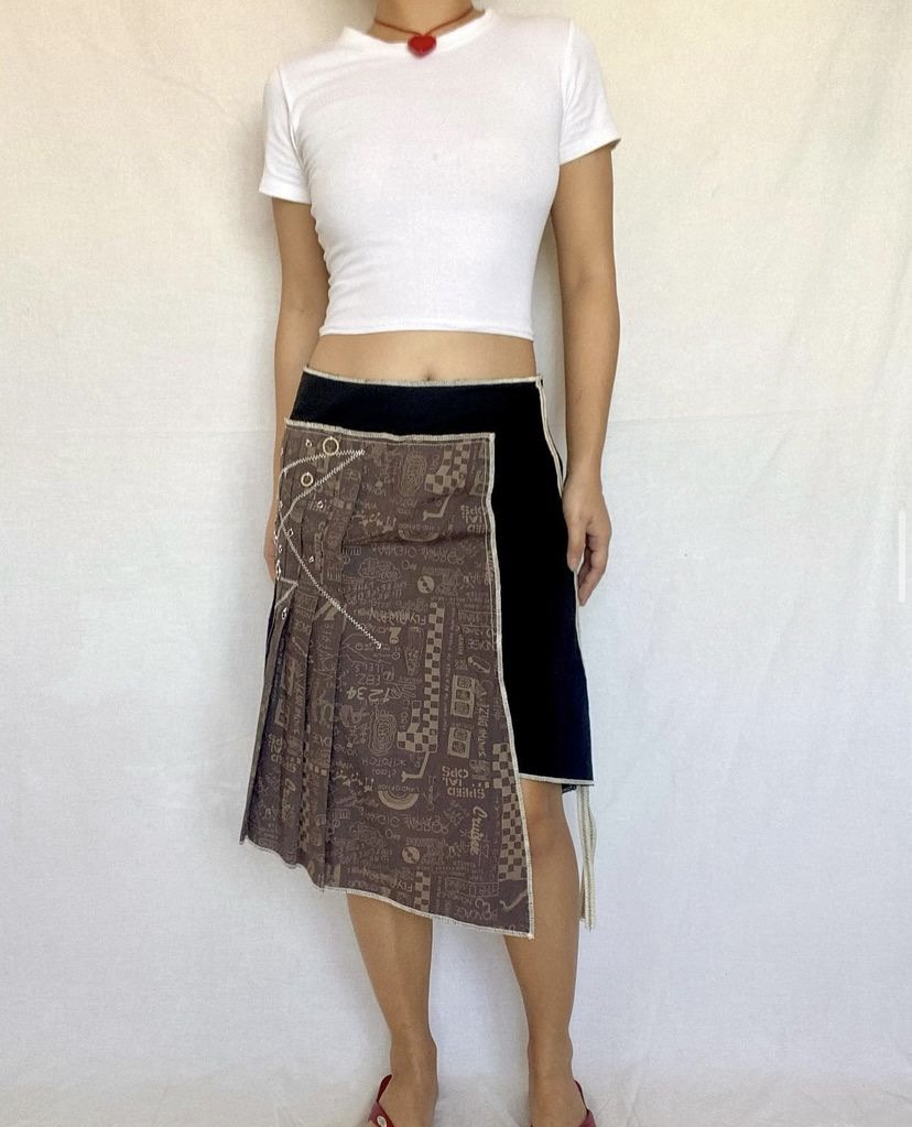 Marc le moses patchwork asymmetrical subversive skirt, Women's Fashion ...