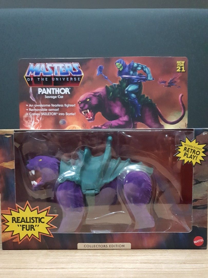 Masters of the Universe Flocked Panthor motu origins, Hobbies & Toys, Toys & Games on Carousell