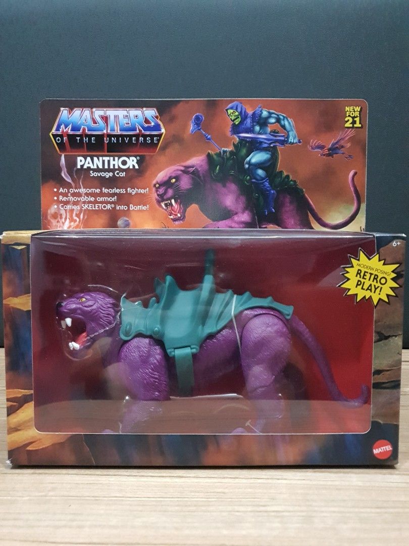 Masters of the Universe Flocked Panthor motu origins, Hobbies & Toys, Toys & Games on Carousell