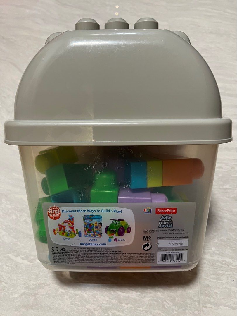 Mattel Mega Bloks First Builders Animal Bucket, Babies & Kids, Infant ...