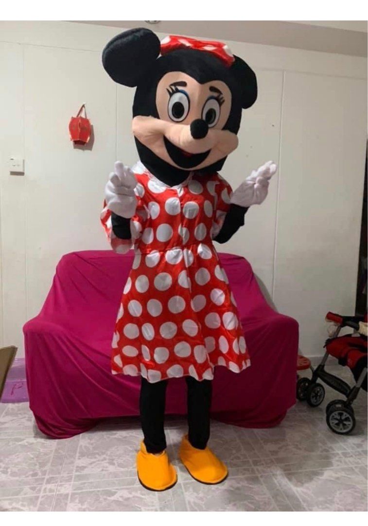 Mickey and Minnie Mouse Mascot Cosplay Outfit Costumes, Hobbies & Toys ...