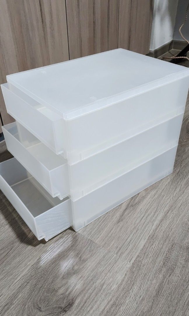 Muji 3 tier storage drawer, Furniture & Home Living, Home Improvement & Organisation, Storage ...