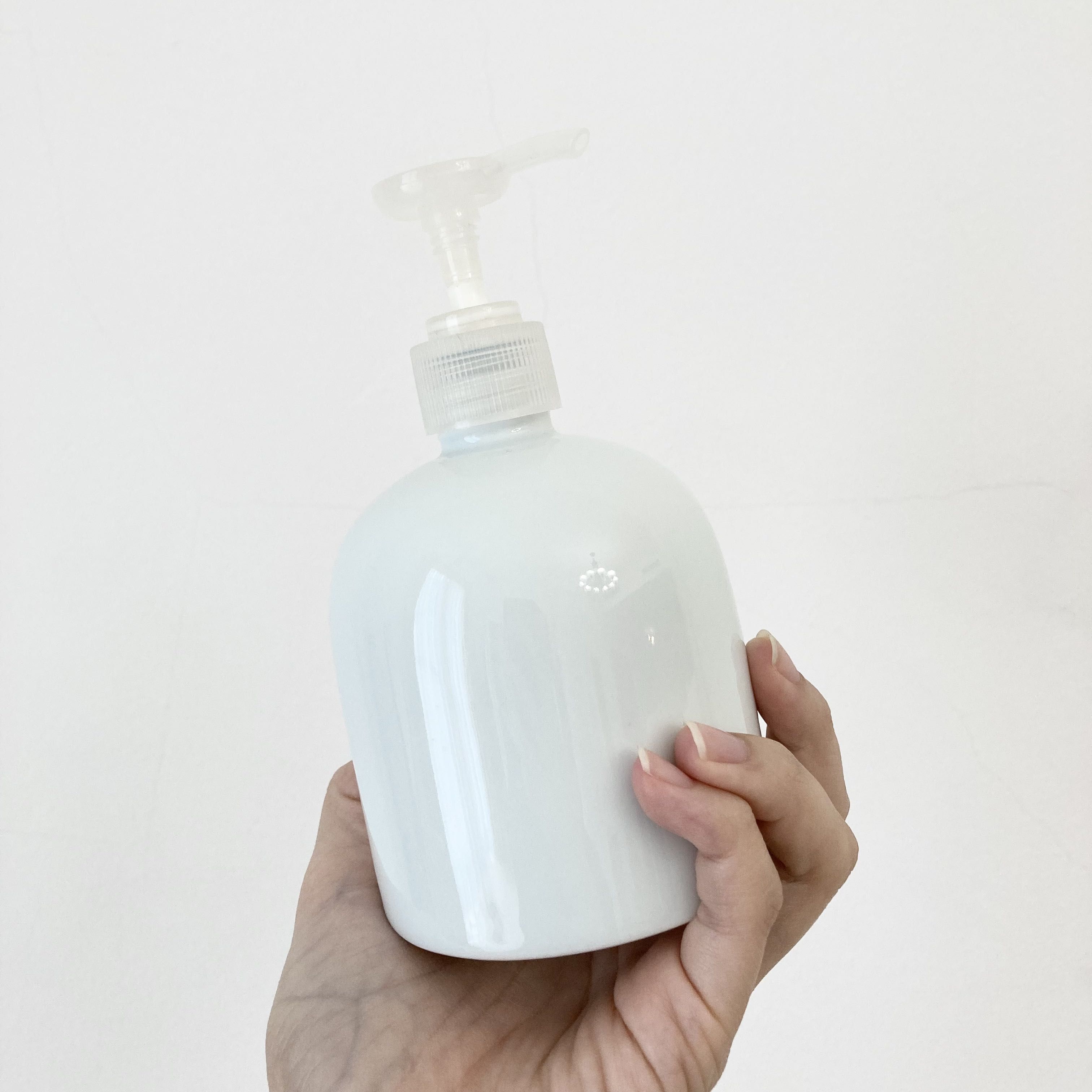 Muji White Porcelain Ceramic Soap Dispenser Bottle, Furniture & Home ...