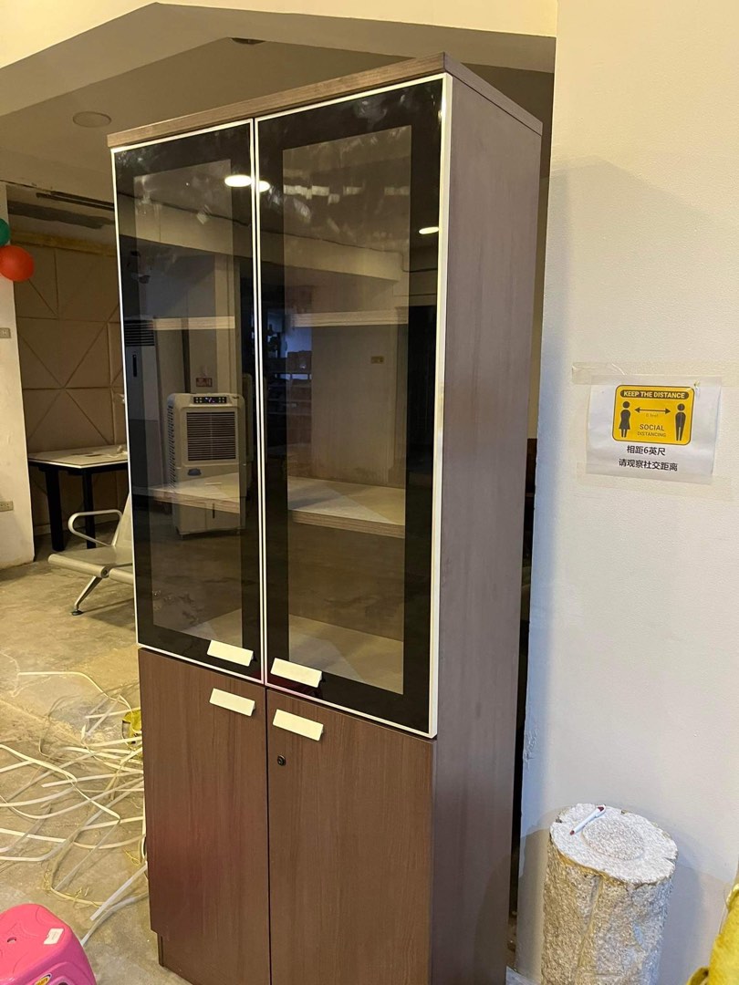 Multi purpose Display Cabinet Book shelf Storage with glass on Carousell