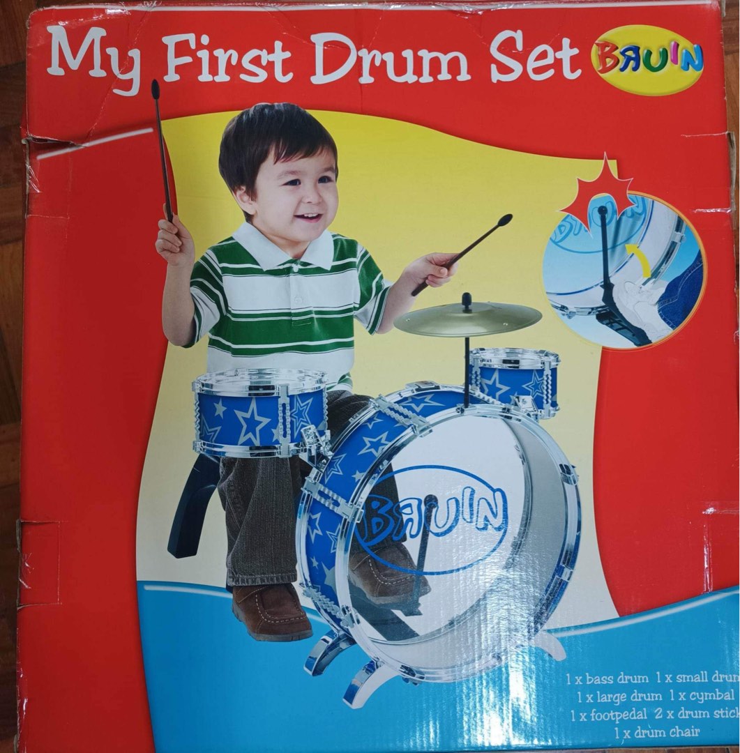 My first drum set, Hobbies & Toys, Toys & Games on Carousell