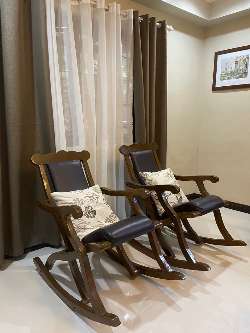 Narra Rocking Chair with Upholstered Seat and Backrest, Furniture ...