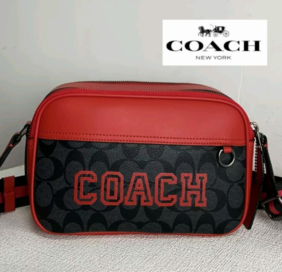 New Coach Original Red Graham Crossbody In Signature Canvas With ...