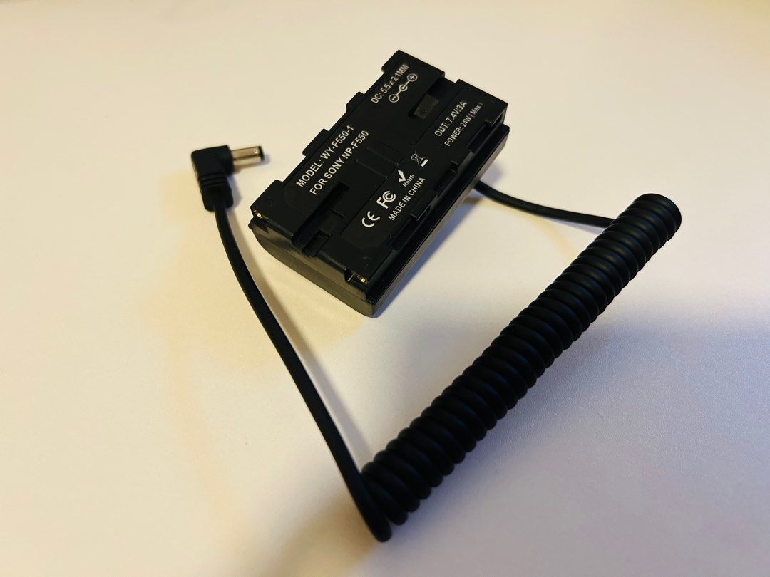 NPF Power Adapter DC Connector to NP-F Dummy Battery Replacement of NP-F960 /750/770/970 to ...