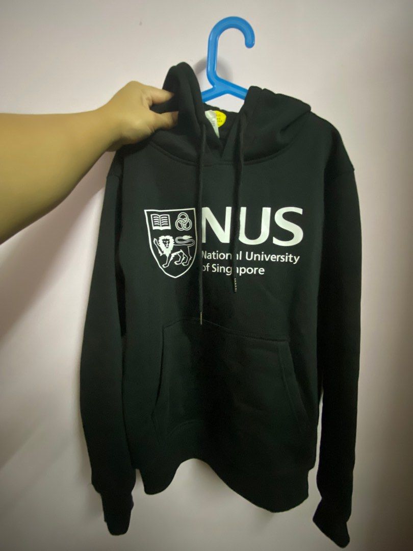 NUS Black Hoodie, Men's Fashion, Coats, Jackets and Outerwear on Carousell