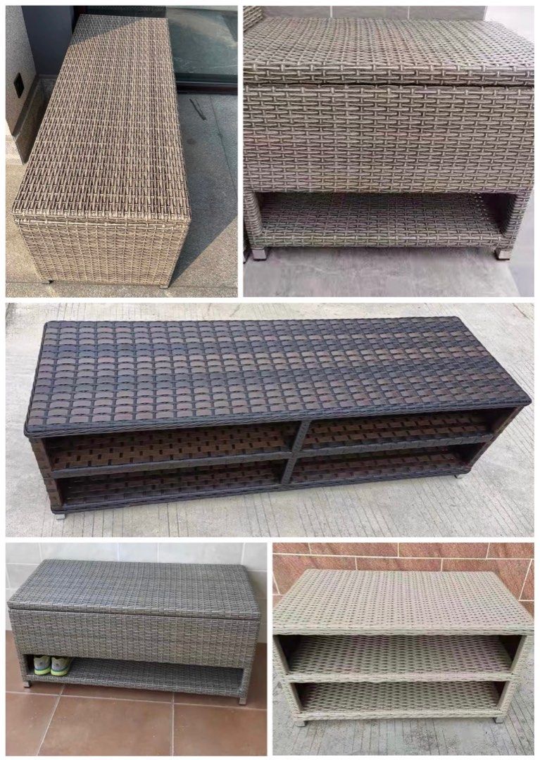 Customise Outdoor Dining Bench Shoe Shelf Rack Bench Poolside Balcony ...