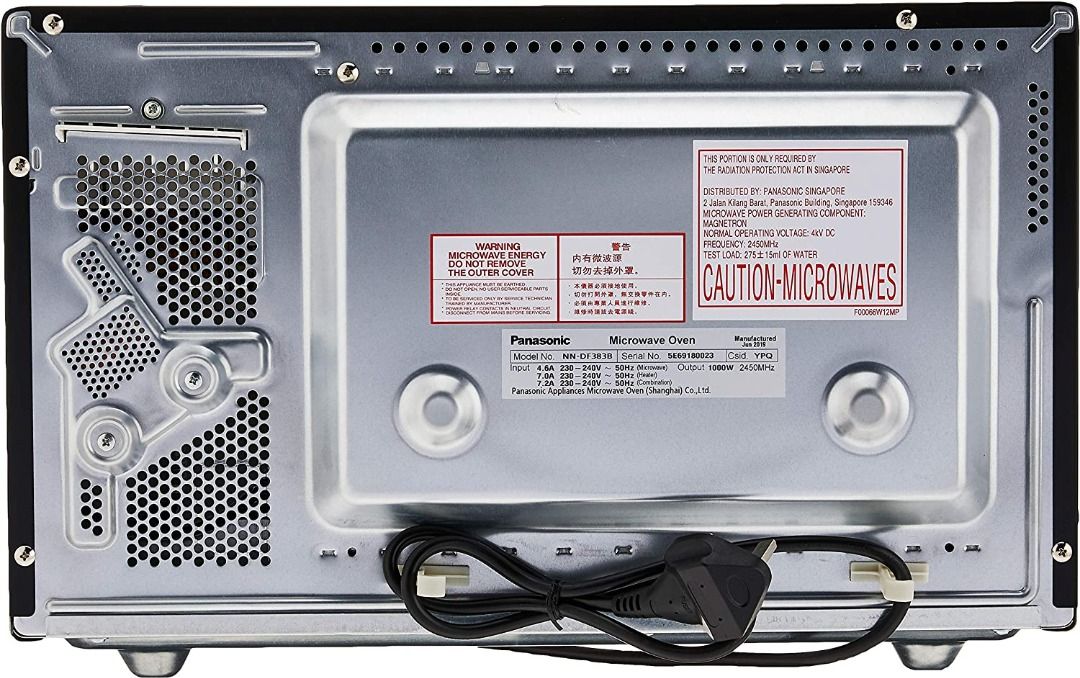 Panasonic NN-DF383B Flat Cavity Convention Microwave Oven 23 L Black ...